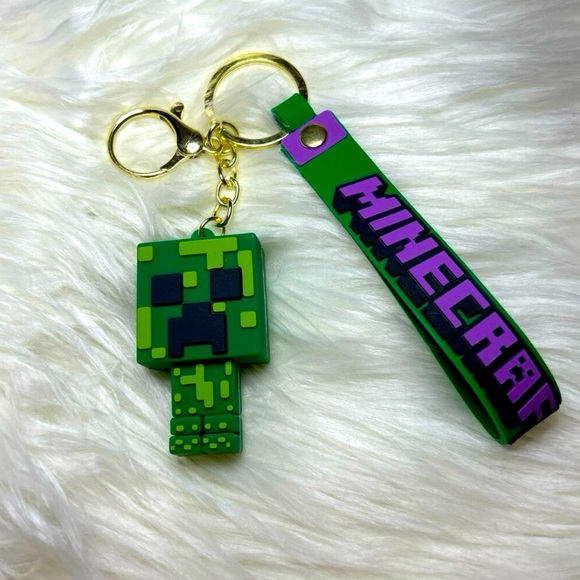 Toys | New Minecraft Creeper 3d Character Keychainwristlet | Poshmark